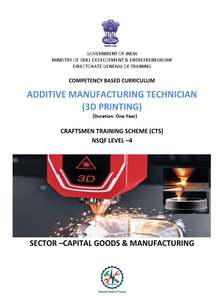 Competency Based Curriculum for Additive Manufacturing Technician (3D ...