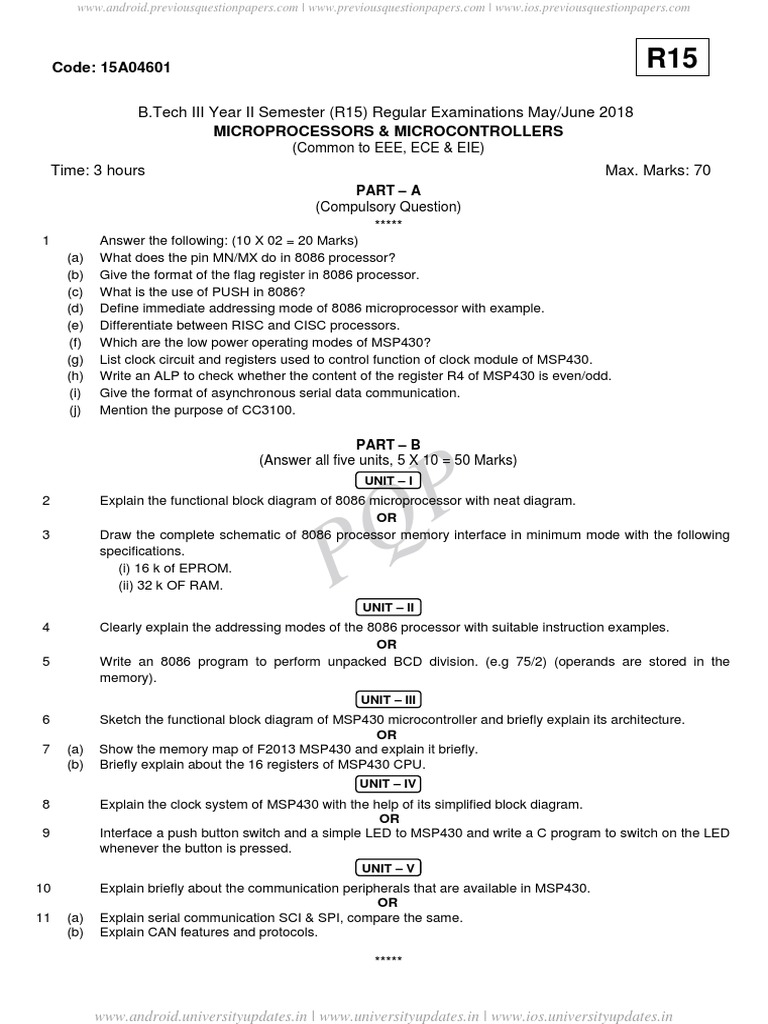 Microprocessor And Microcontroller Pdf Central Processing Unit Microcontroller