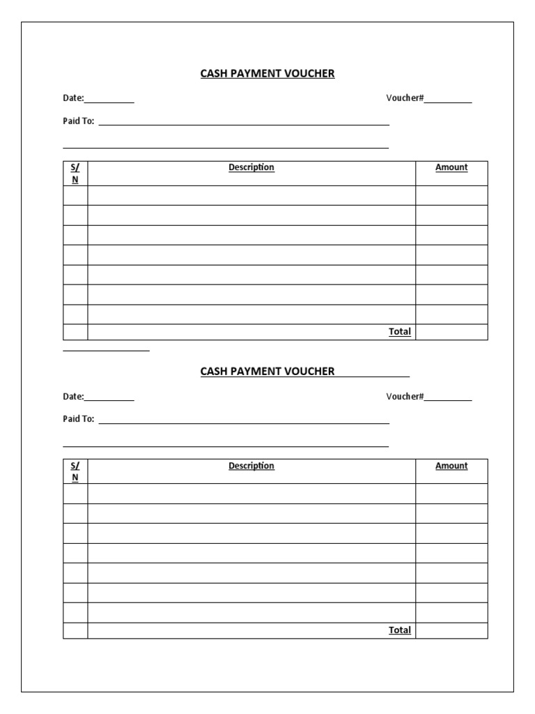 Cash Payment Voucher | PDF