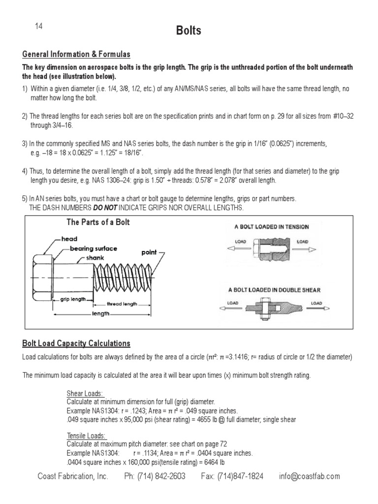 Bolts General1 PDF | PDF | Screw | Metalworking