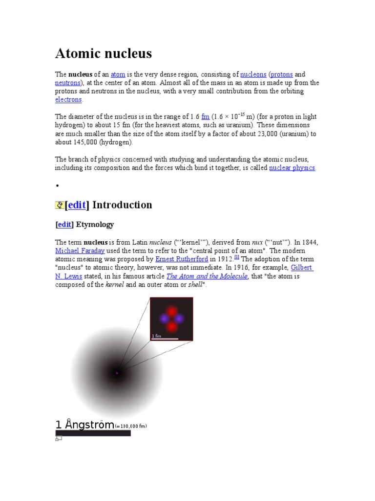Atomic Nucleus | PDF | Atomic Nucleus | Atoms