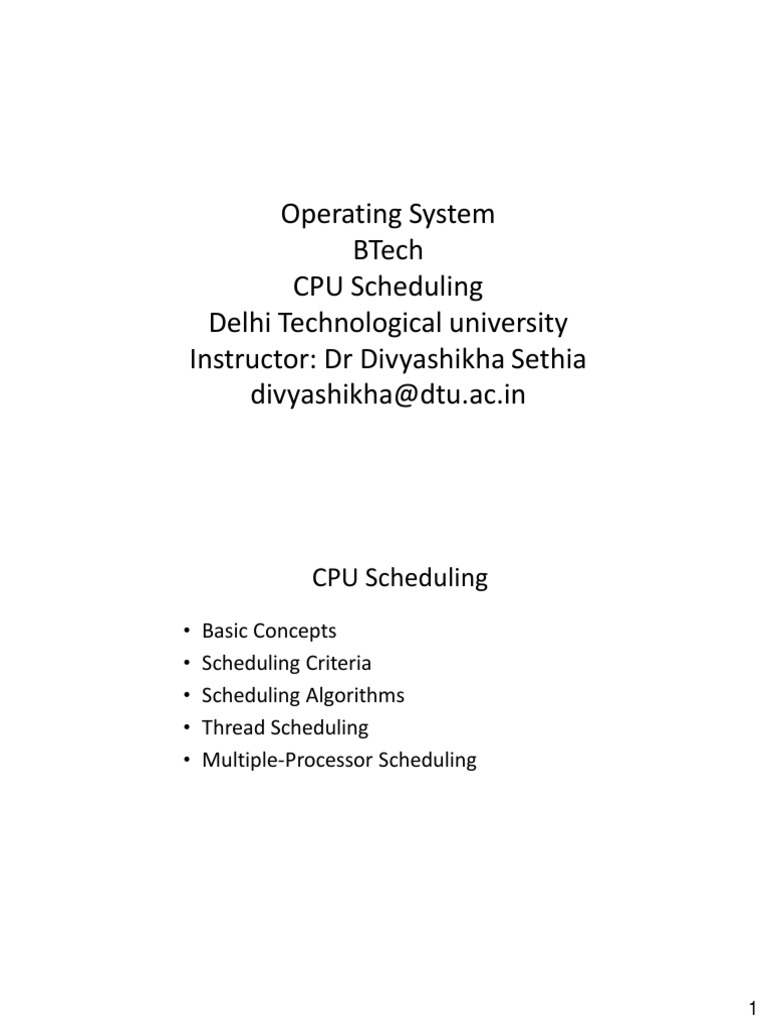 CPU Scheduling | PDF | Scheduling (Computing) | Thread (Computing)