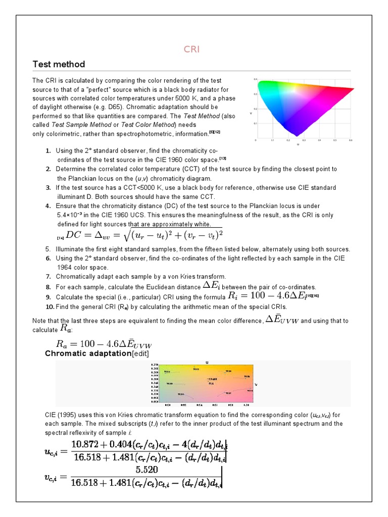 Test Method: Chromatic Adaptation | PDF | Image Processing | Waves