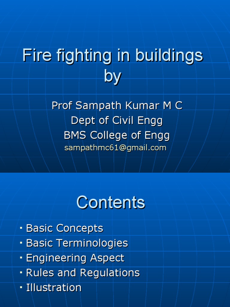 Fire Fighting in Buildings | PDF | Fires | Firefighting