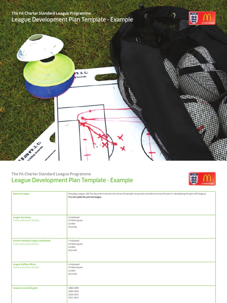 FA Charter Standard League Development Plan | PDF | Welfare | Business