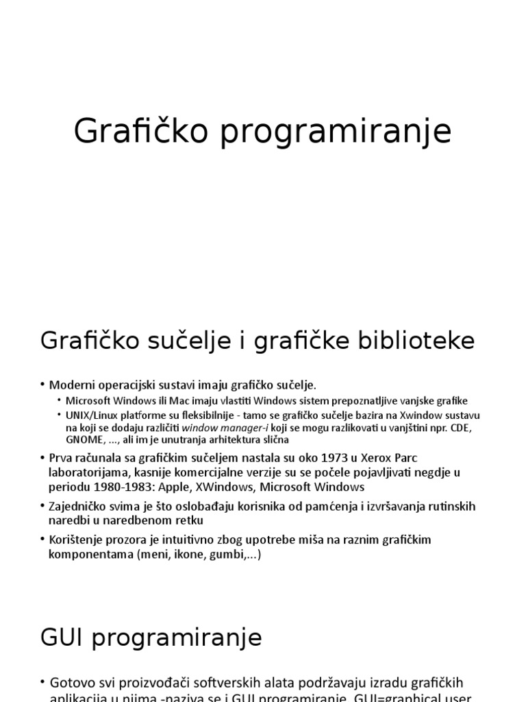 Grafičko Programiranje | PDF