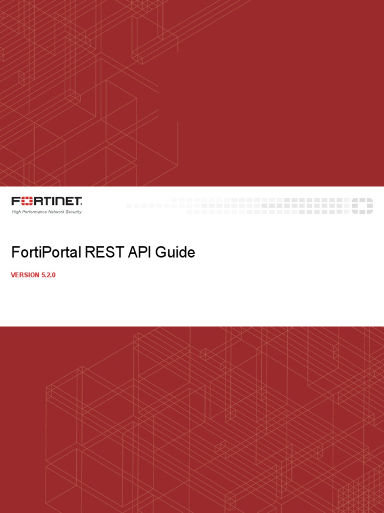 FortiPortal v5.2.0 Rest Api Guide PDF | PDF | Representational State ...