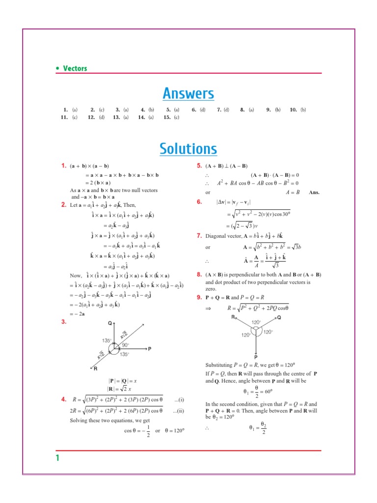 VAns | PDF | Angle | Equations