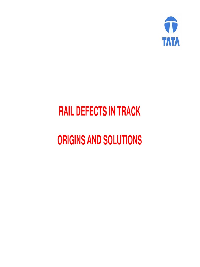 Rail Defects 27-11-15 | PDF | Track (Rail Transport) | Fracture