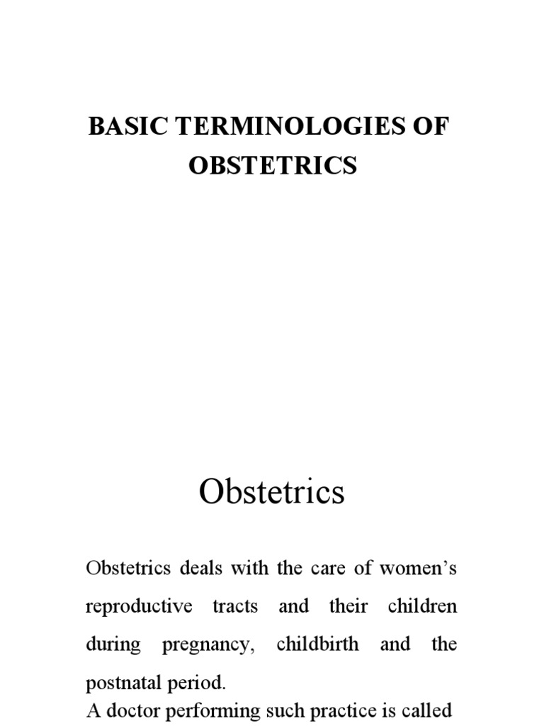 Obstetrics Terminology Guide | PDF | Miscarriage | Pregnancy