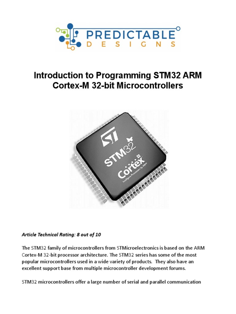 Introduction To Programming STM32 ARM Cortex-M 32-Bit Microcontrollers ... Introduction To Programming STM32 ARM Cortex-M 32-Bit Microcontrollers ...