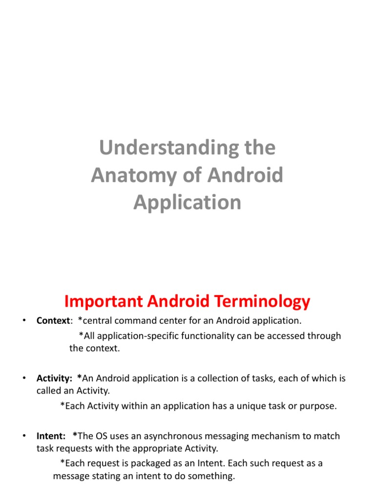 Unit 1 - 3anatomy PDF | PDF | Android (Operating System) | Application Software