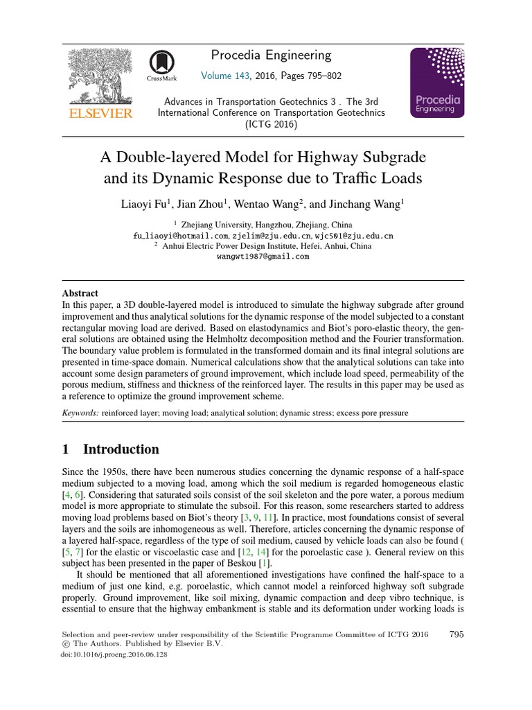 A Double Layered Model For Highway Subgrade and Its Dynami - 2016 ...