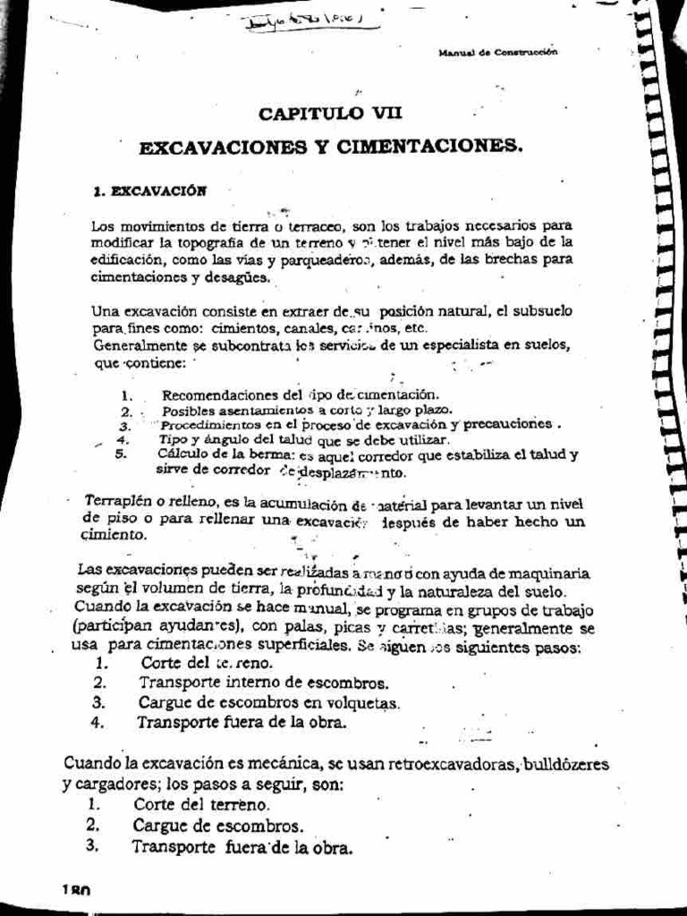 Excavaciones y Cimentación | PDF