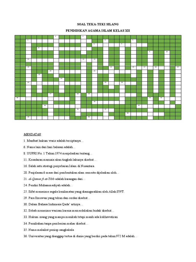 Soal TTS Pai 2020 Rev 2 | PDF