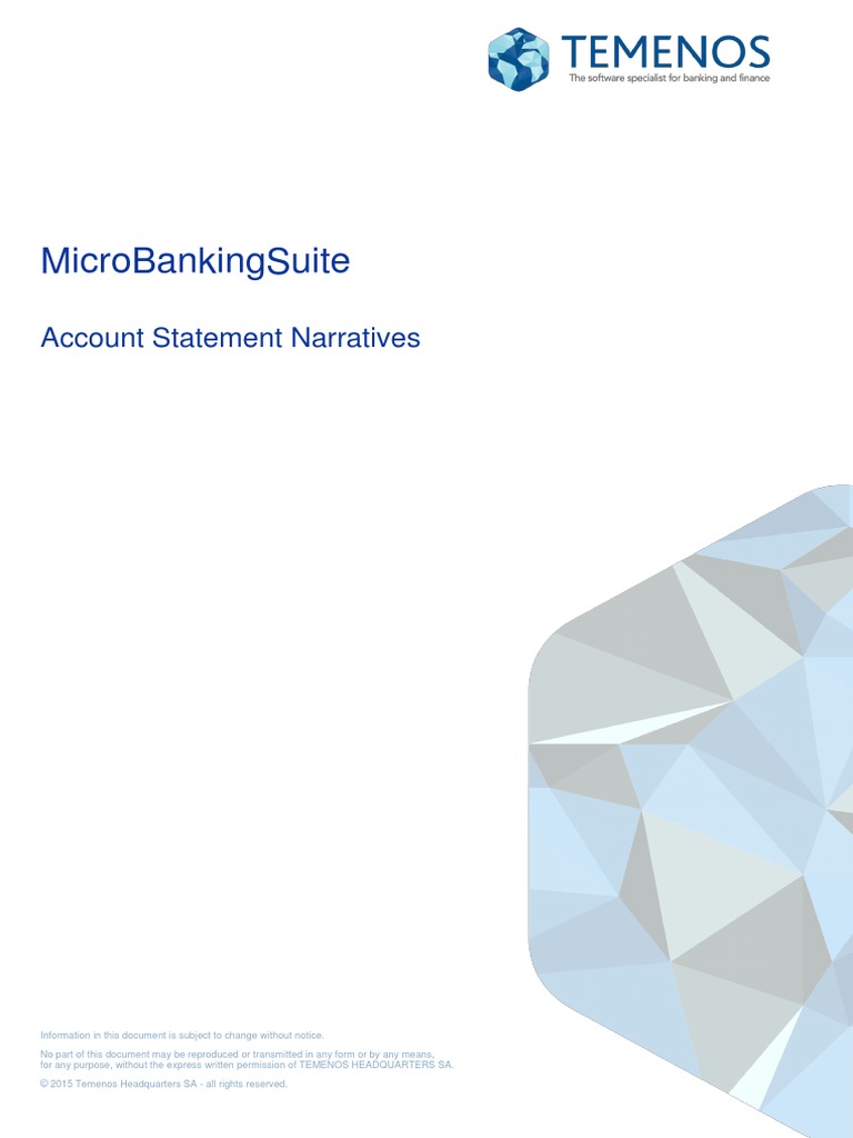 Account Statement Narratives | PDF | Parameter (Computer Programming ...