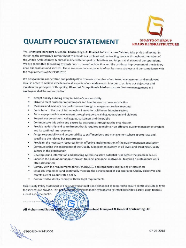 QHSE Policies PDF | PDF