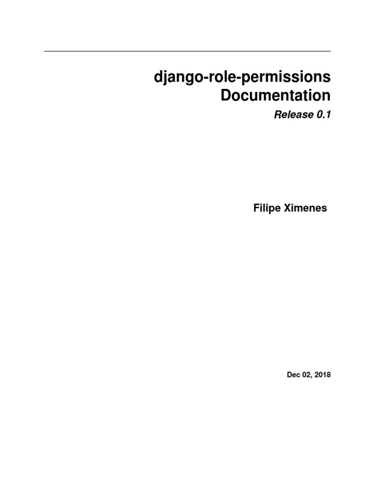 Django Role Permissions Stable PDF | PDF | Physician | Function ...