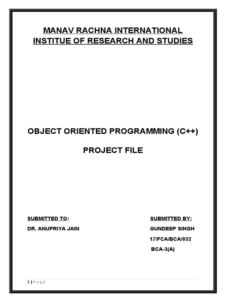 Computer Science Project-1 | PDF | Computer Science | Software Development