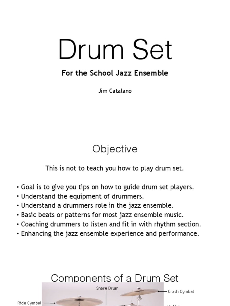 Drum Set: For The School Jazz Ensemble | PDF | Drum Kit | Drum