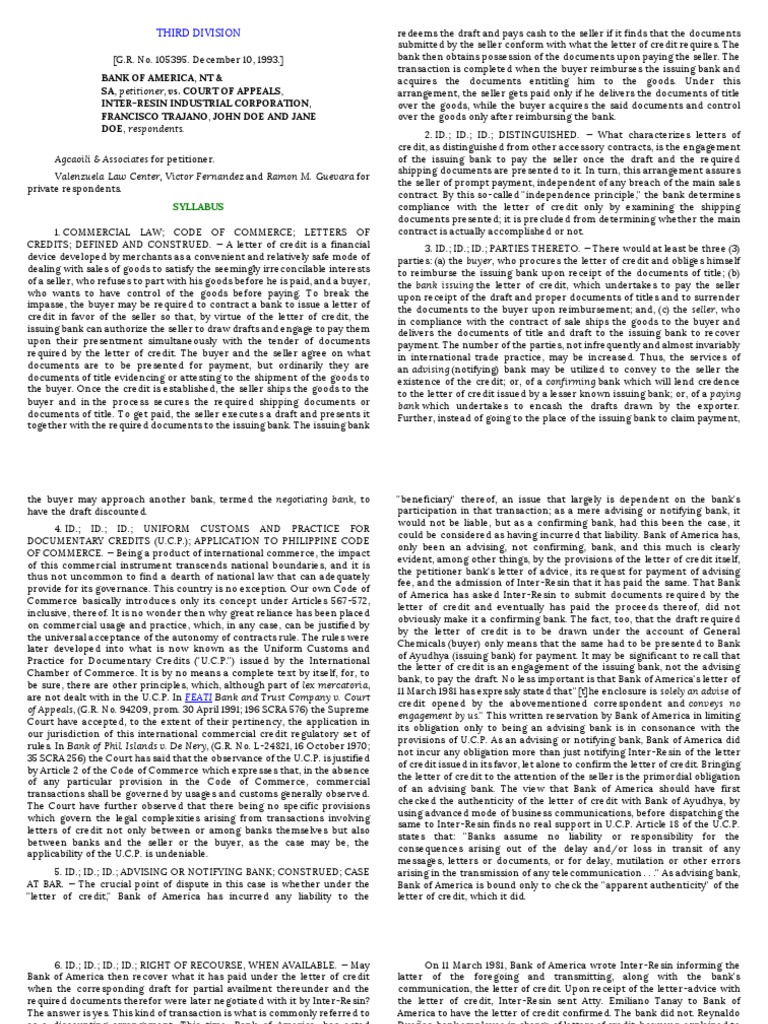 LOC Cases | Download Free PDF | Letter Of Credit | Private Law