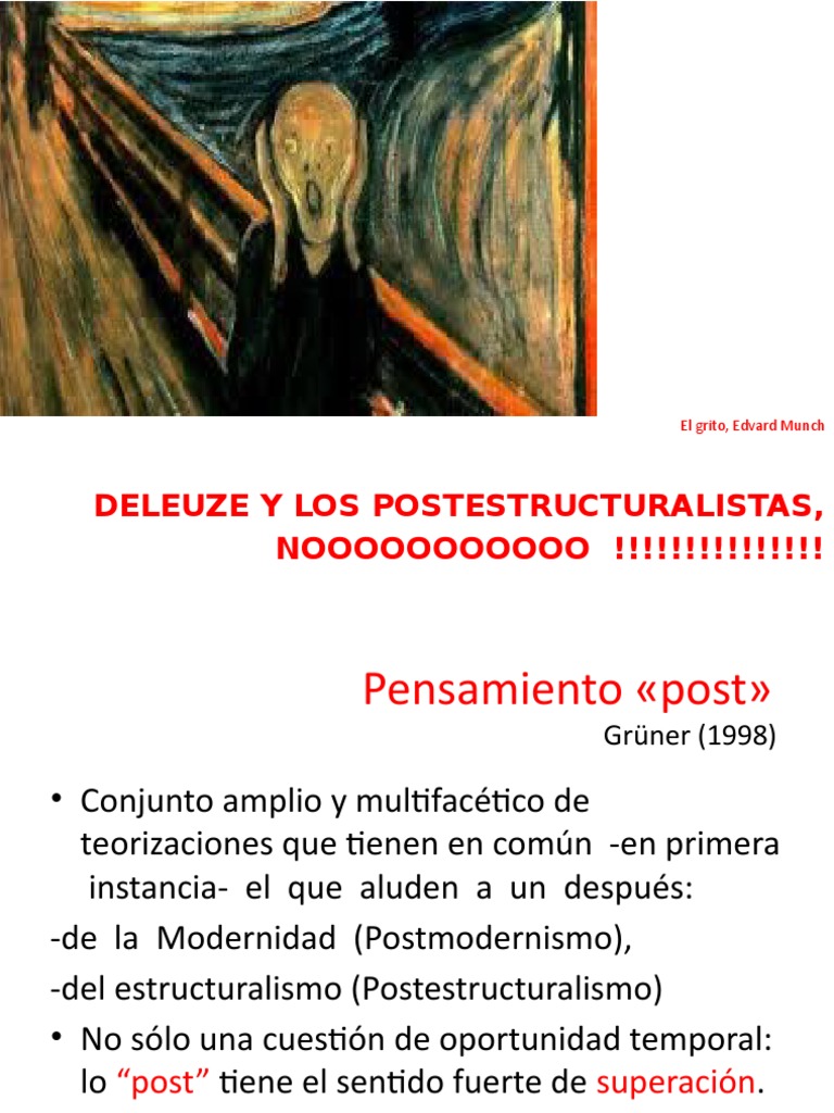 Momento 1 POSTESTRUCTURALISMO | PDF | Teorías filosóficas | Movimientos ...