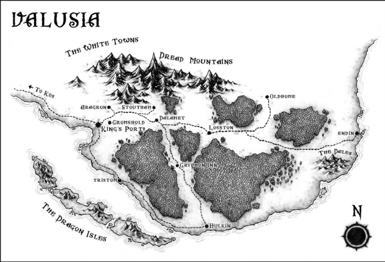 Savage Worlds - Evernight - Valusia Map | PDF