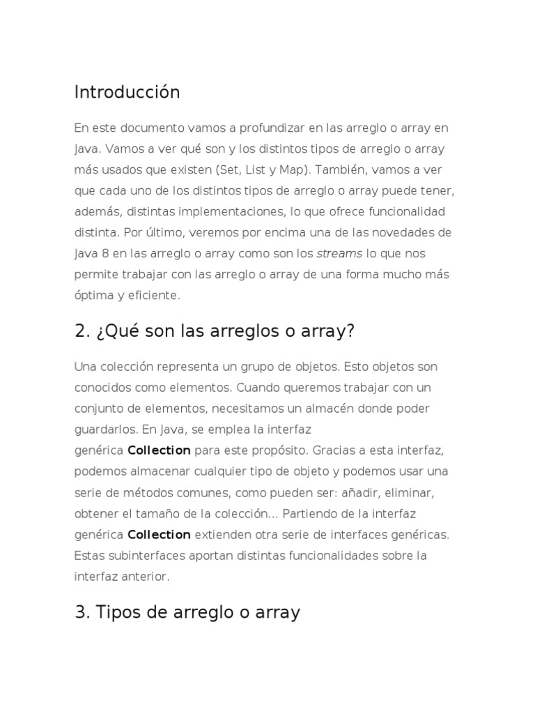Teoria Array En Java Pdf Estructura De Datos De Matriz Java Lenguaje De Programación
