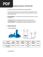Sand Replacement Test | PDF | Density | Soil