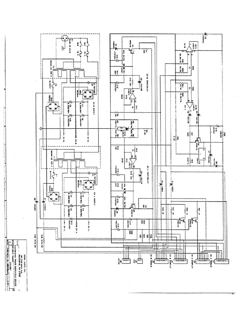 Crest Audio FA-2401 Schematic PDF | PDF