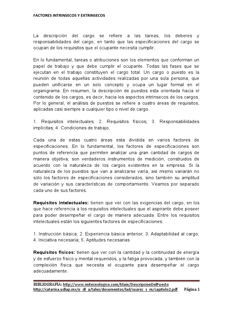 Factores Intrinsecos y Extrinsecos | PDF | Naturaleza | Conceptos psicologicos