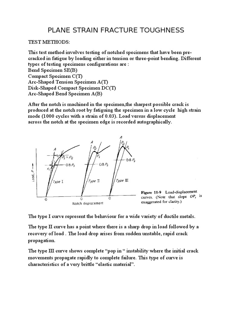 Fracture Toughness Testing | PDF