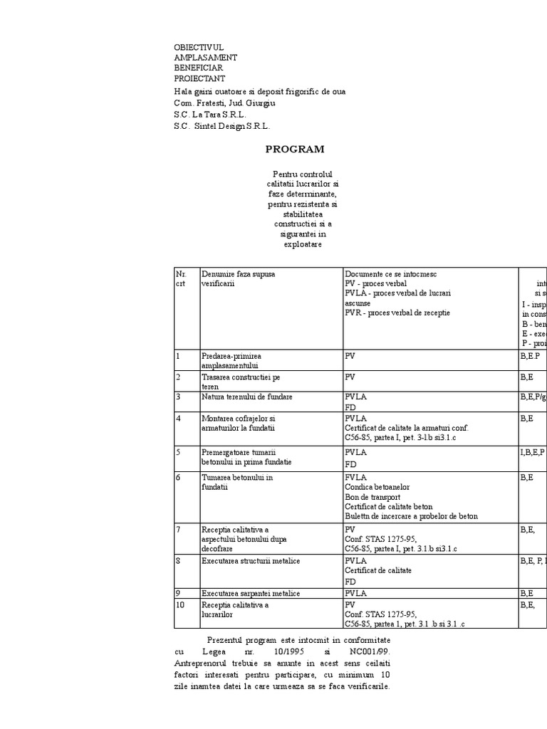 Program Faze Determinante | PDF