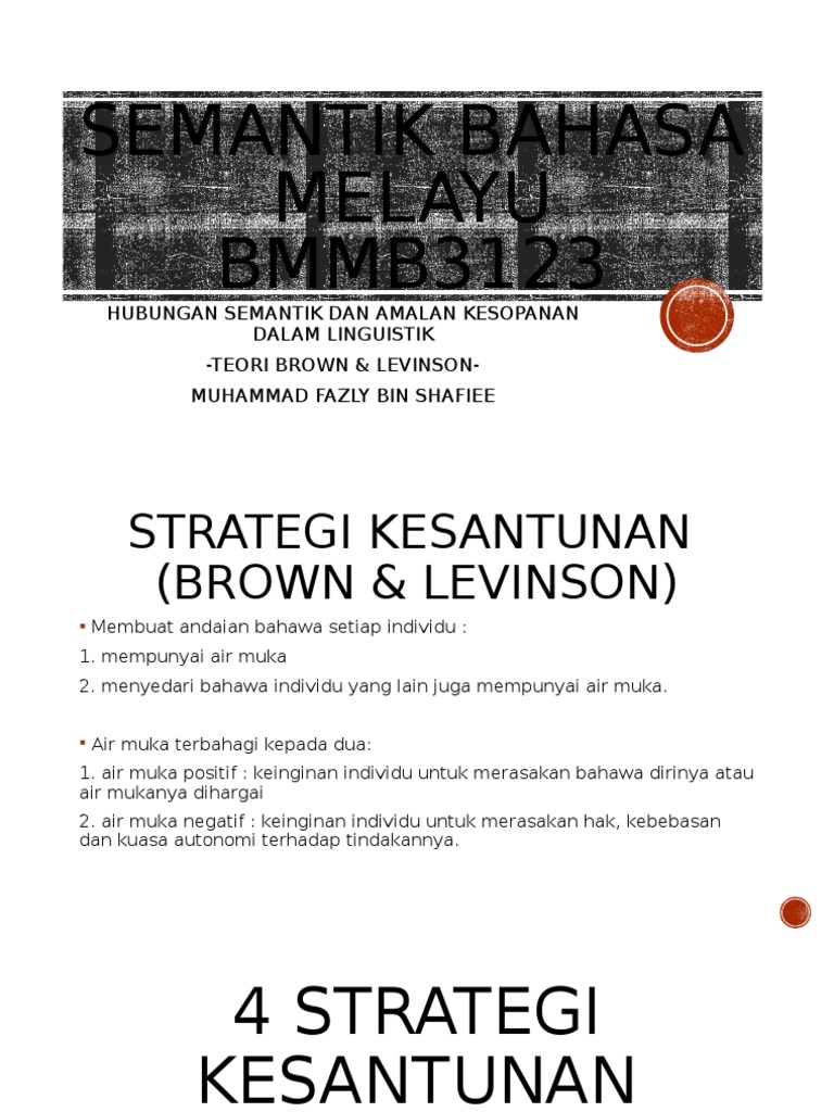 Teori Brown Dan Levinson | PDF