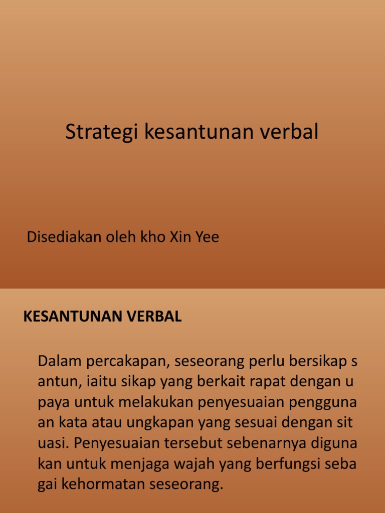 Strategi Kesantunan Verbal | PDF | Karier & Perkembangan | Kesehatan ... Strategi Kesantunan Verbal | PDF | Karier & Perkembangan | Kesehatan ...
