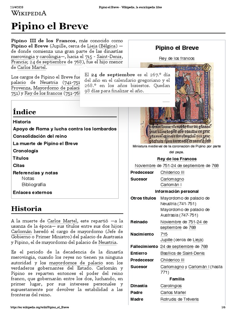 Pipino El Breve | PDF | Francos | Monarquía