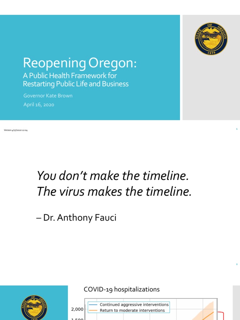 Reopening Oregon Framework (Draft) | PDF | Personal Protective ...