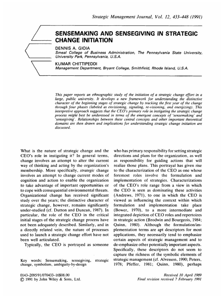 Gioia 1991 | PDF | Ethnography | Qualitative Research
