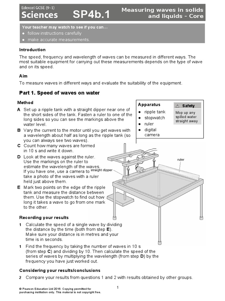Wave Equation Worksheets | PDF | Waves | Wavelength