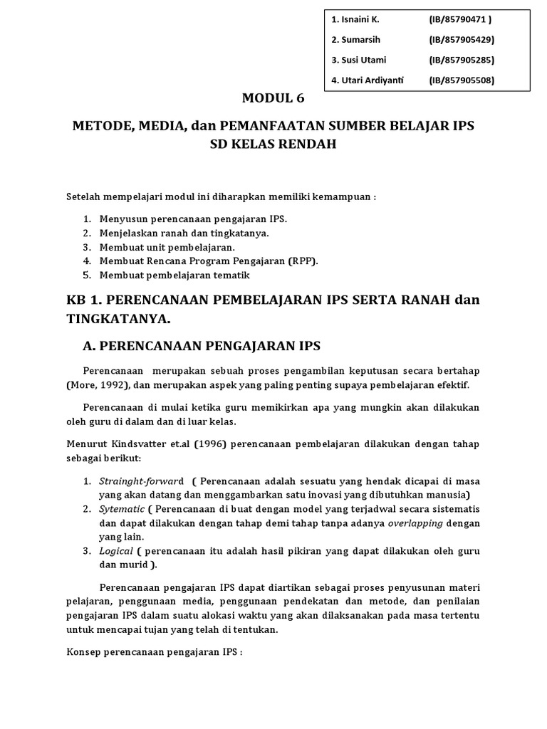Resum Modul 6 Ips | PDF