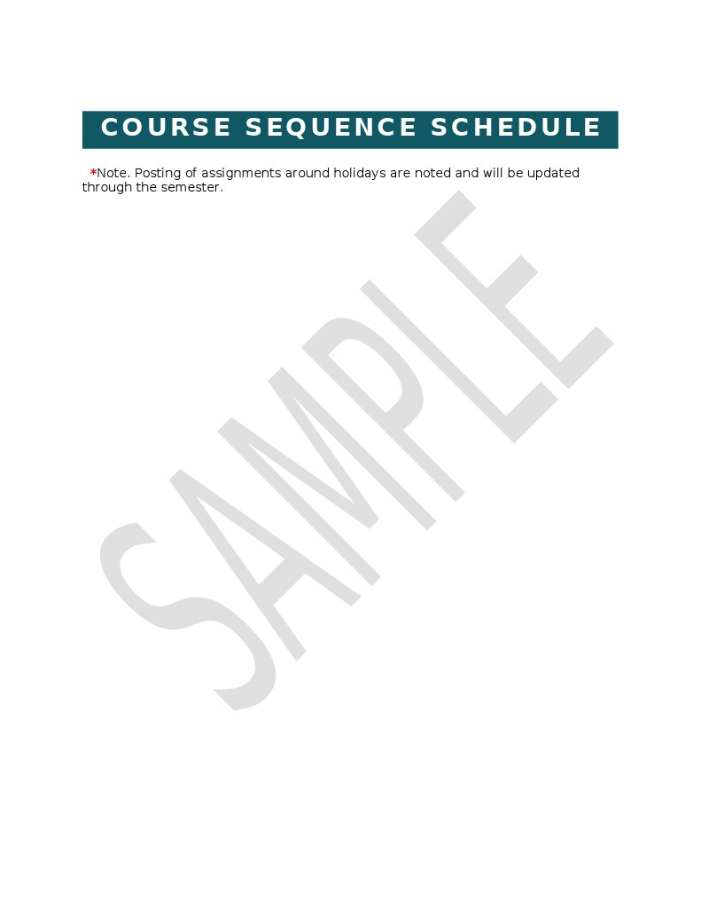 Fall 2010 Course Assignment Schedule | PDF