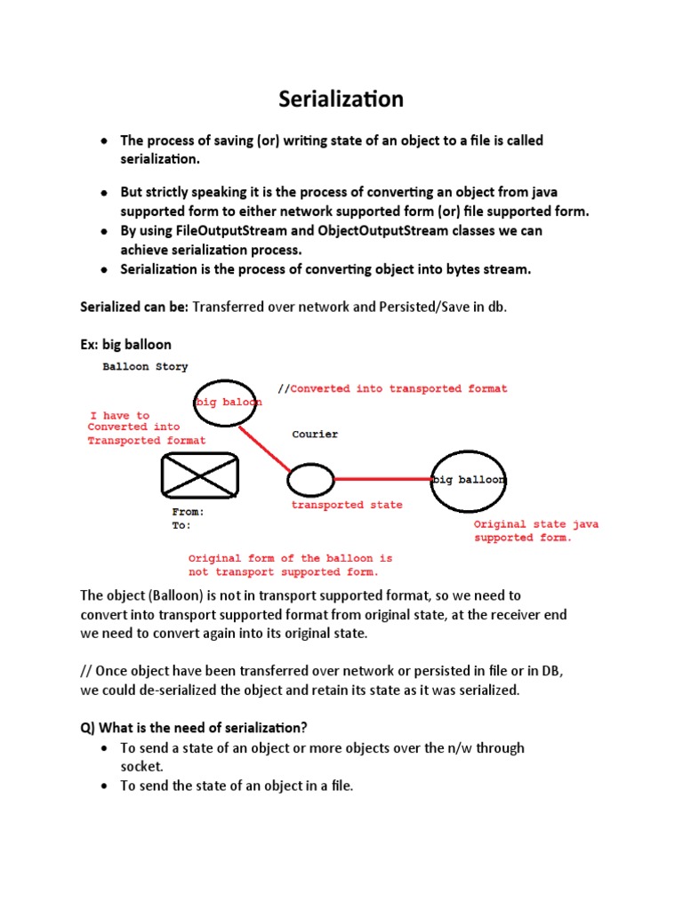 Serialization Pdf Class Computer Programming Inheritance Object Oriented Programming 4492