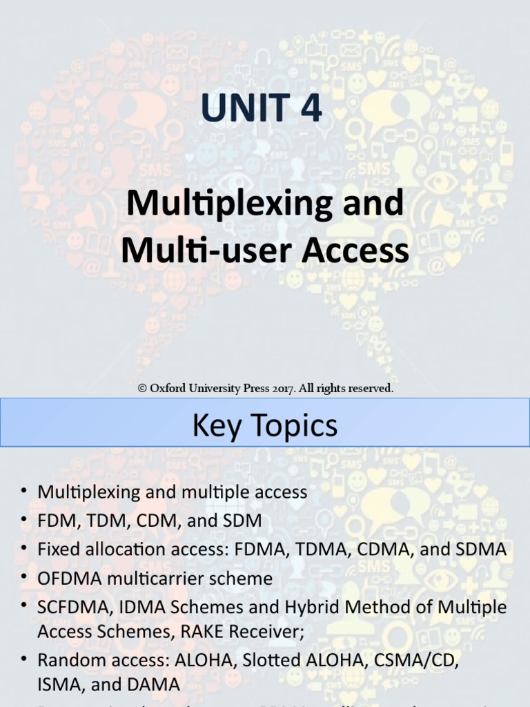 Unit 4: Multiplexing and Multi-User Access | PDF | Channel Access Method | Multiplexing