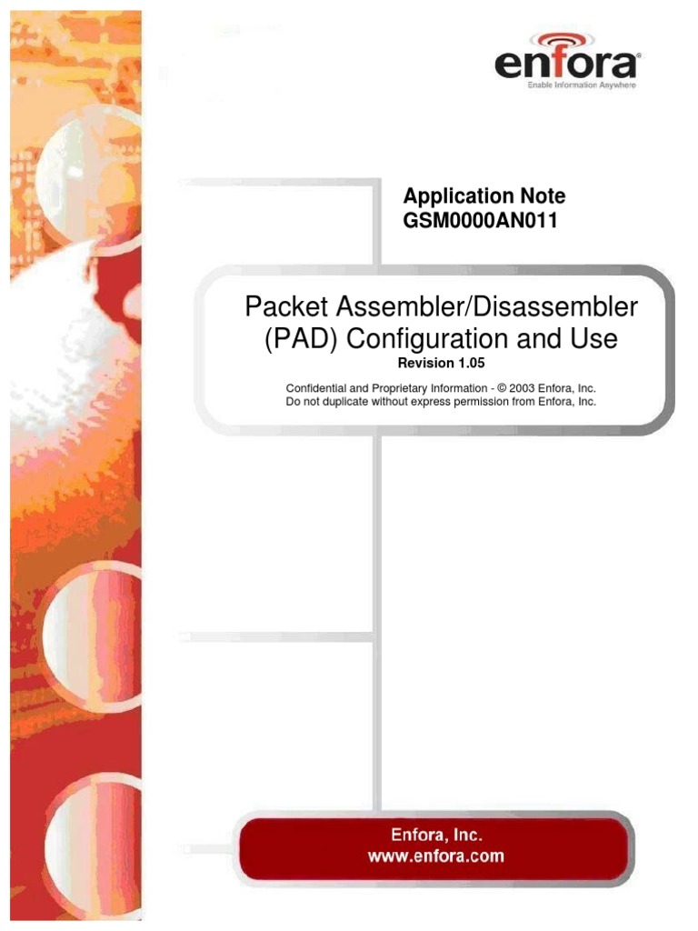 Packet Assembler/Disassembler (PAD) Configuration and Use: Application Note GSM0000AN011 | PDF ...