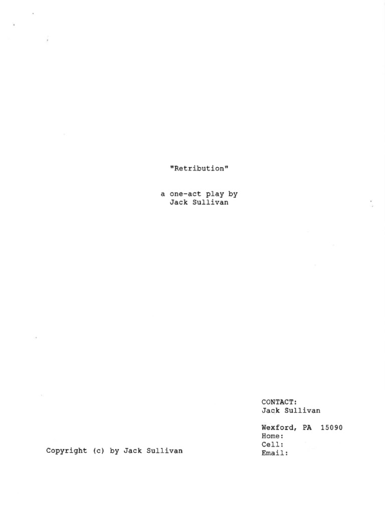 Retribution by JackSullivan-Play Format Example PDF | PDF
