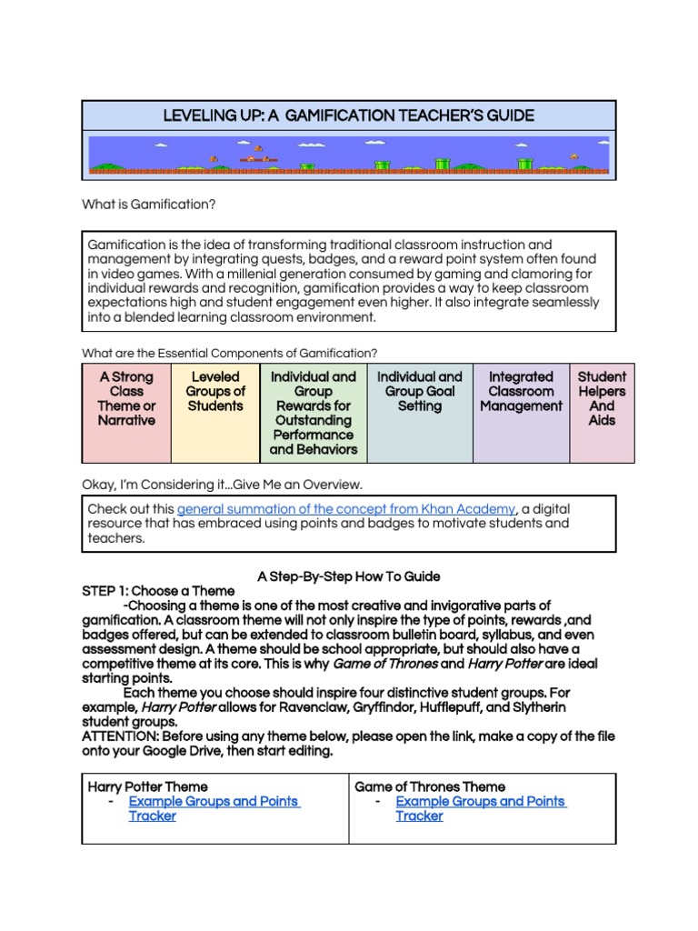 Leveling Up: A Gamification Teacher'S Guide: What Are The Essential ...