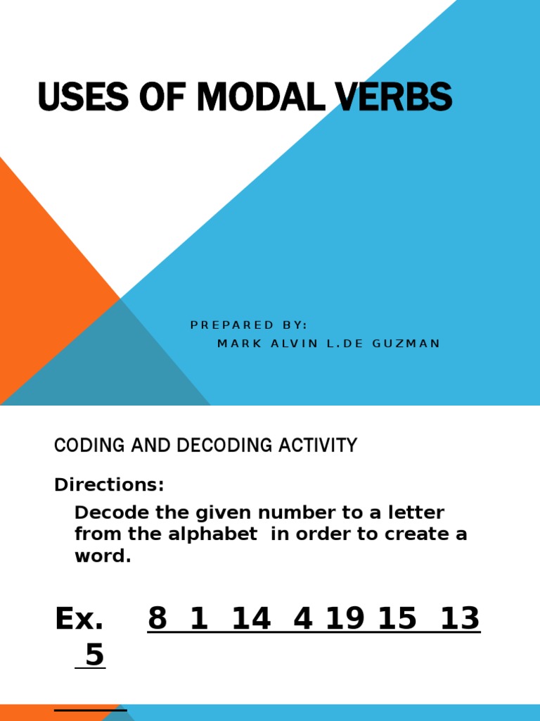 Uses and Functions of Modal Verbs | PDF | Grammar | Syntax
