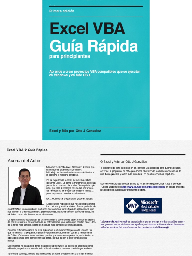 Excel Vba Guía Rápida Pdf Pdf Microsoft Excel Mac Os 