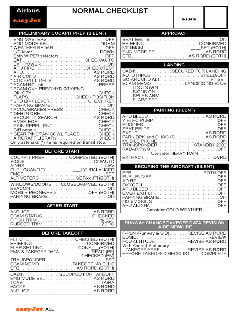 Normal Checklist: Airbus | PDF | Takeoff | Aviation