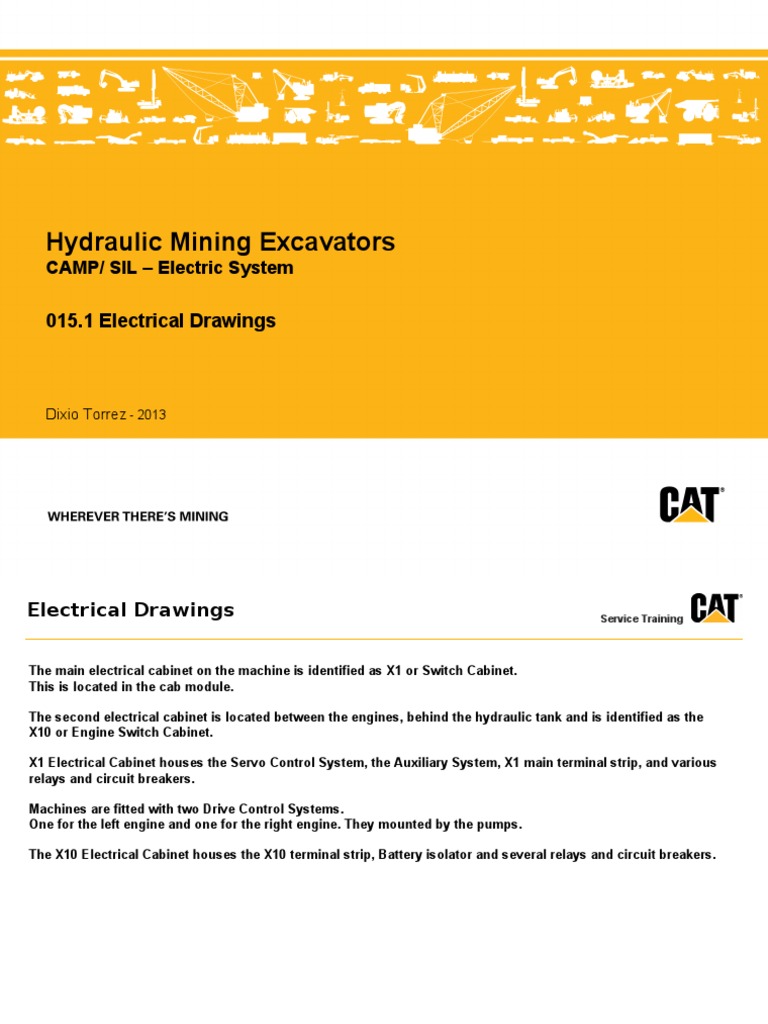 Hydraulic Mining Excavators: 015.1 Electrical Drawings | PDF | Input ...